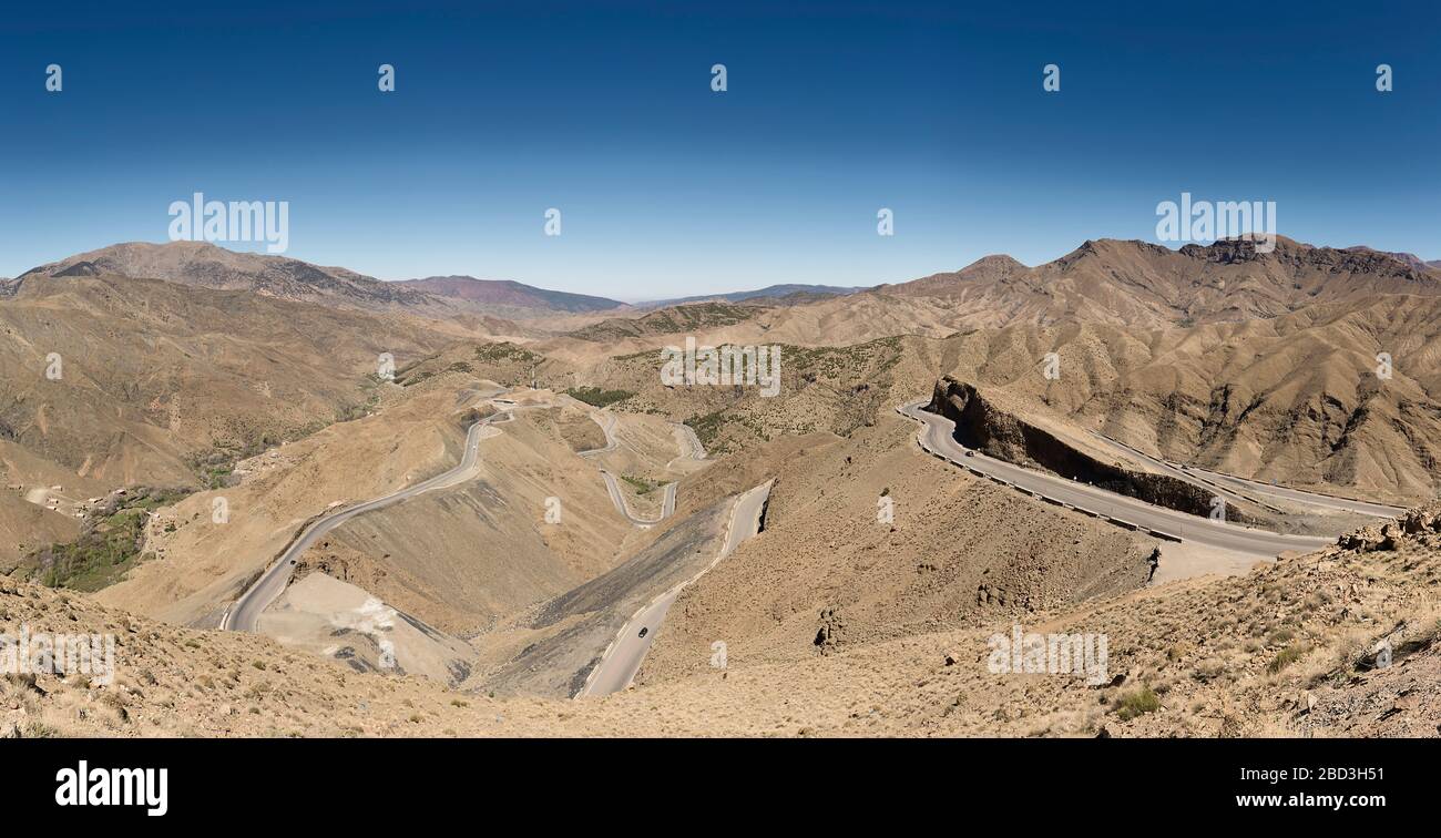 Landscape of the Atlas mountain range or massif of the Atlas ...