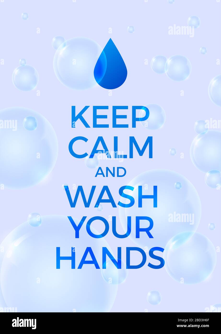 Keep calm and Wash your hands poster, how to avoid the virus, infection ...