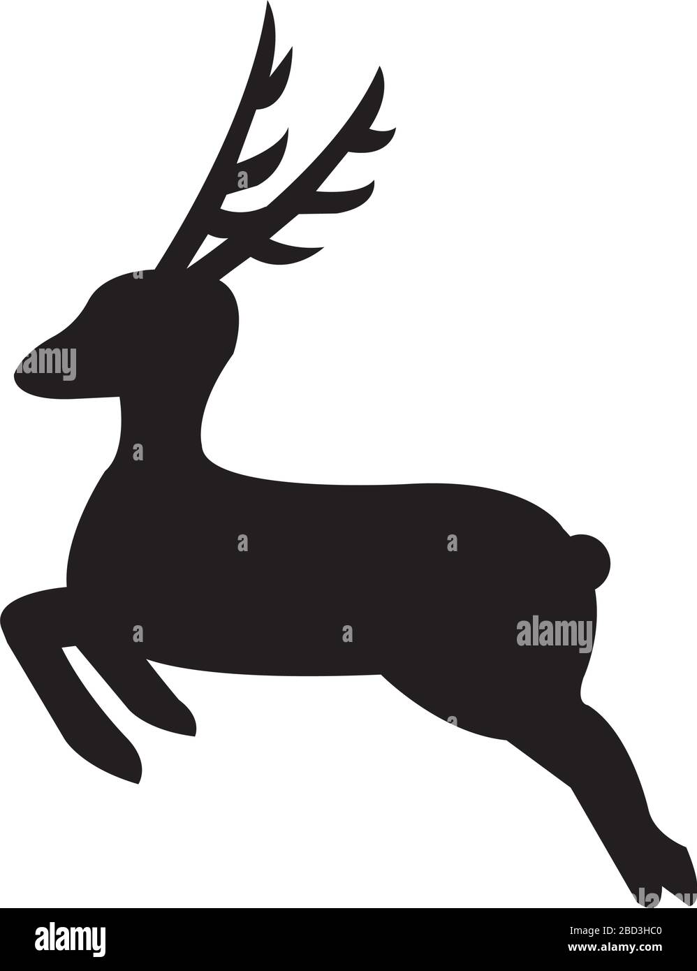 Merry christmas illustration reindeer Cut Out Stock Images & Pictures ...