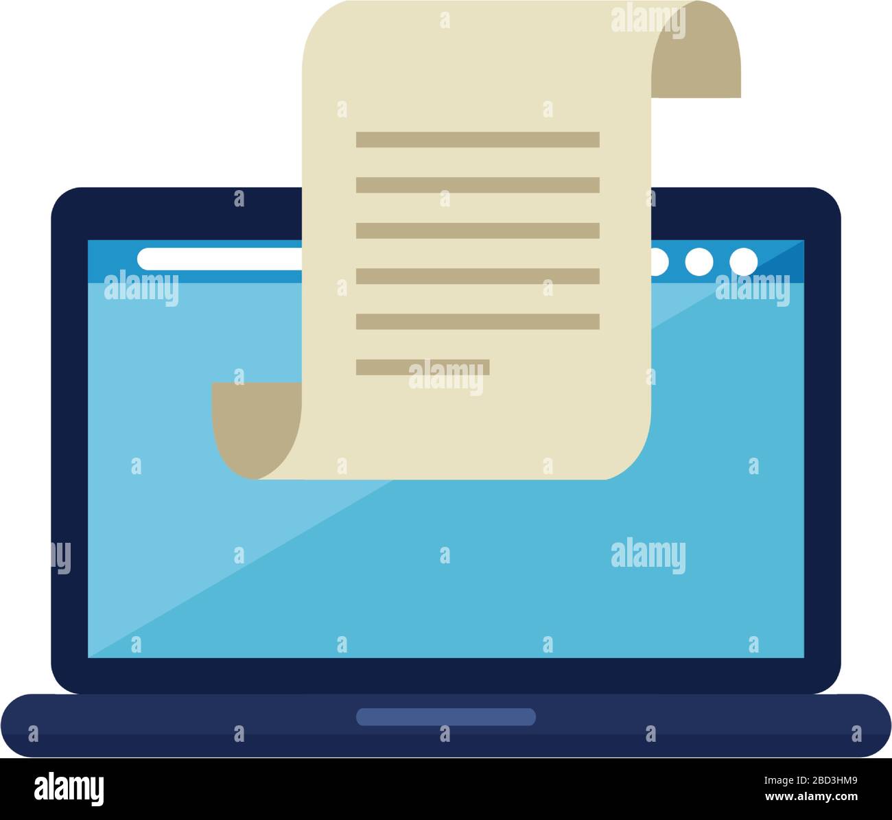 Isolated data document and laptop vector design Stock Vector Image & Art - Alamy