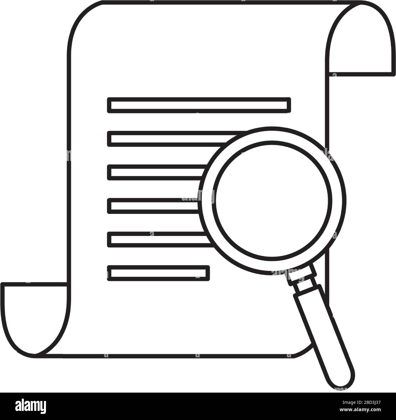 Isolated data document and lupe vector design Stock Vector Image & Art - Alamy