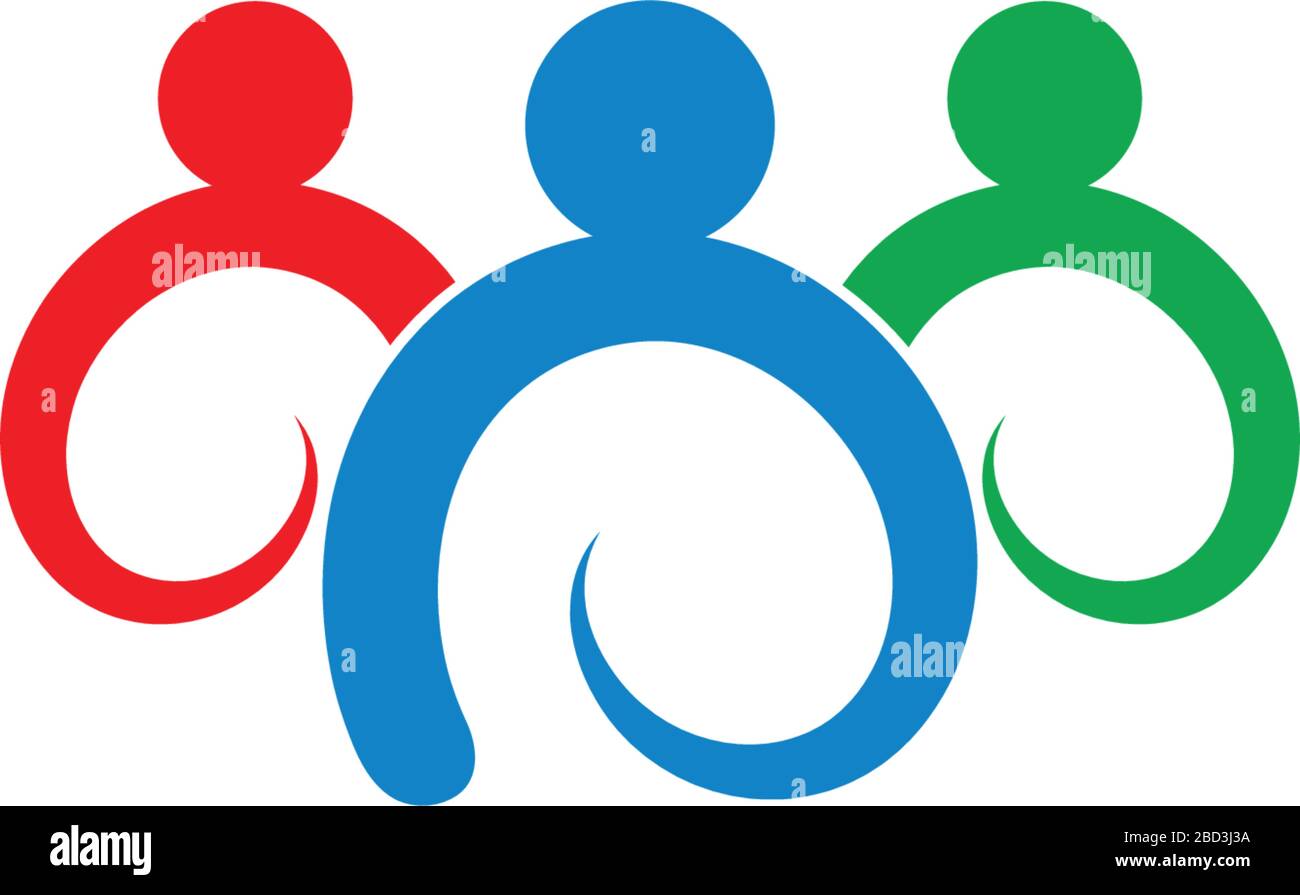 Community, network and social logo design template vector Stock Vector ...