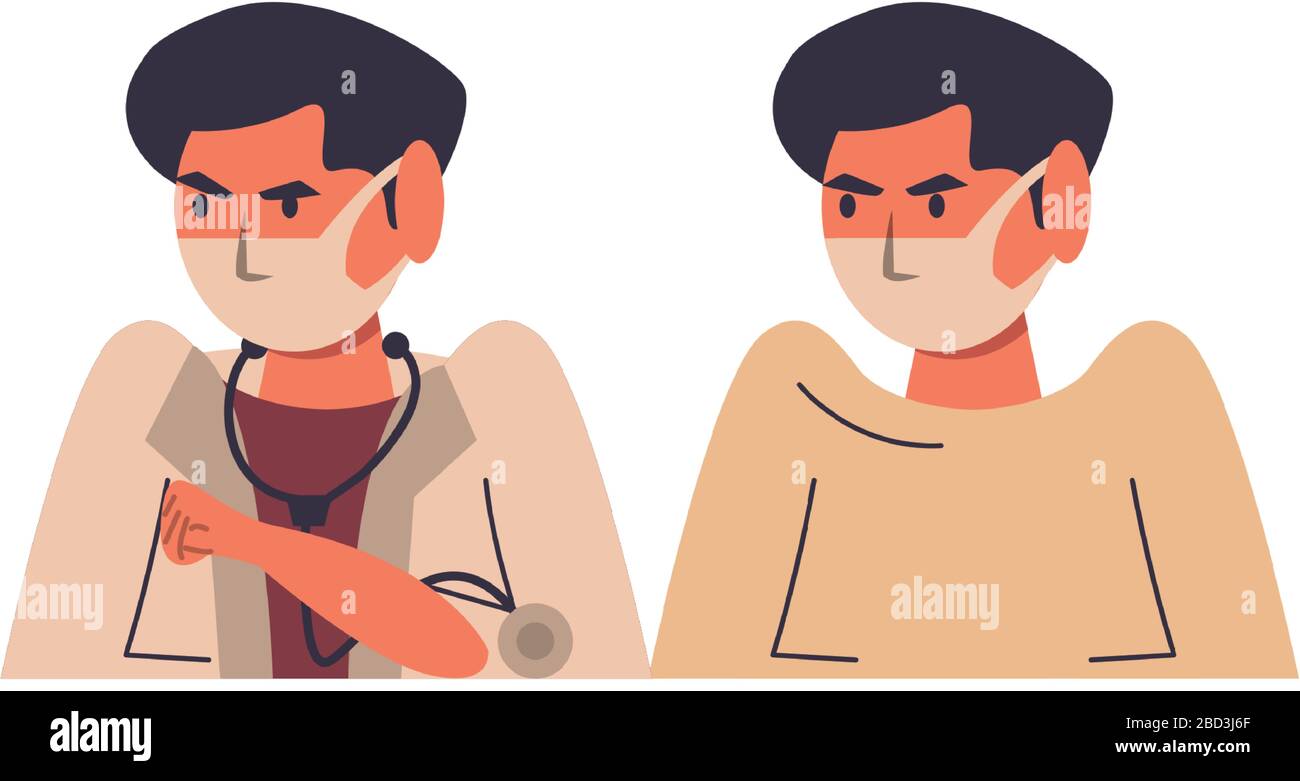 male doctor with patient characters Stock Vector Image & Art - Alamy