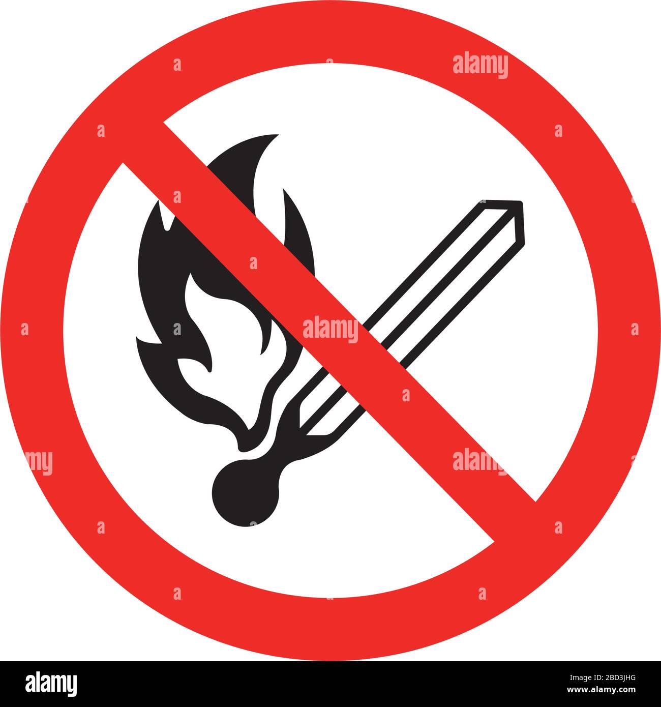 Prohibition sign (pictogram) / No open flame Stock Vector Image & Art ...