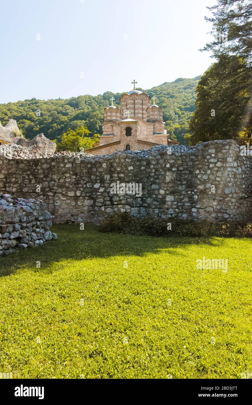 RAVANICA MONASTERY, SERBIA - AUGUST 11, 2019: Medieval Ravanica ...
