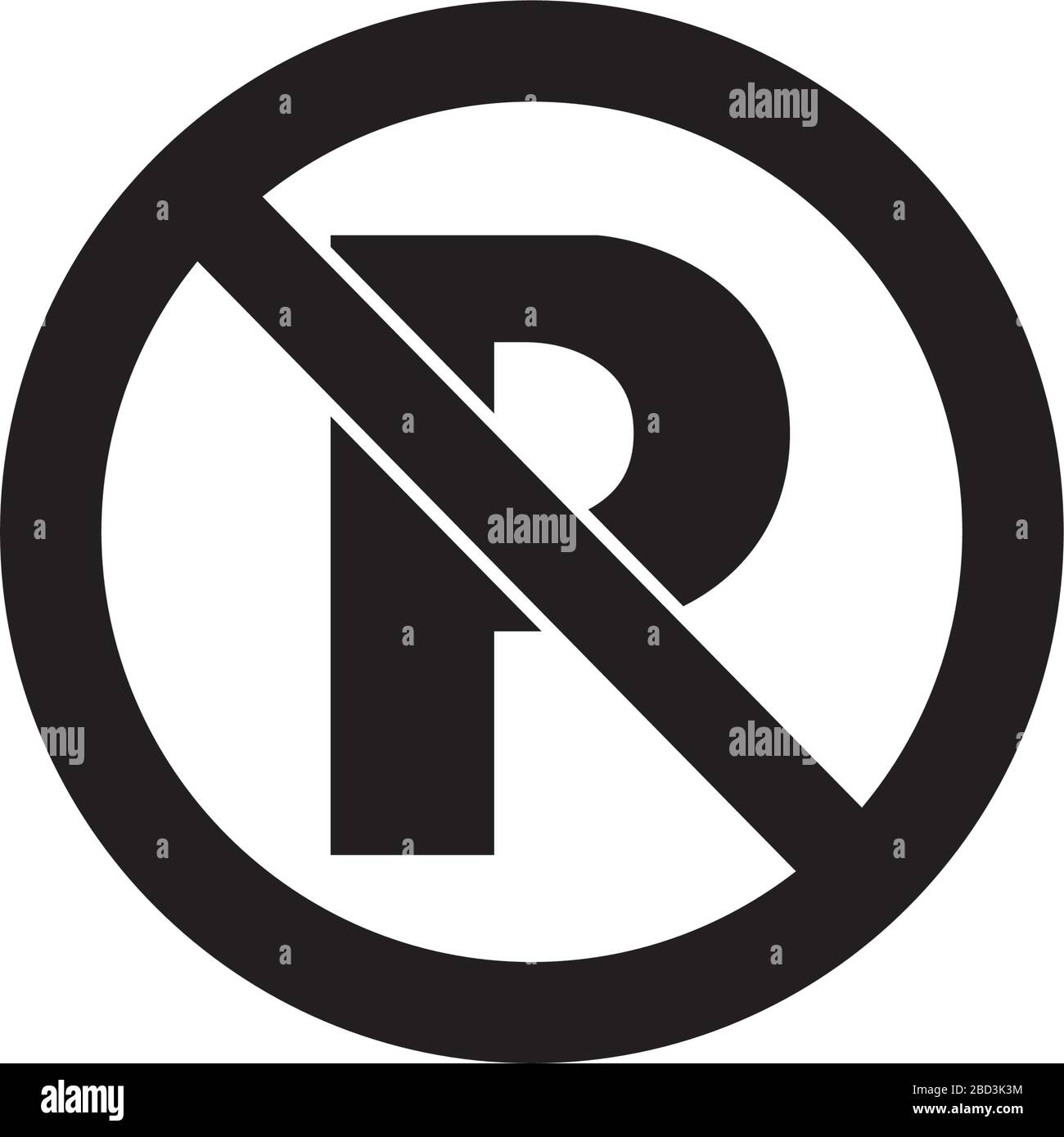 Prohibition sign (pictogram) / No parking Stock Vector Image & Art - Alamy