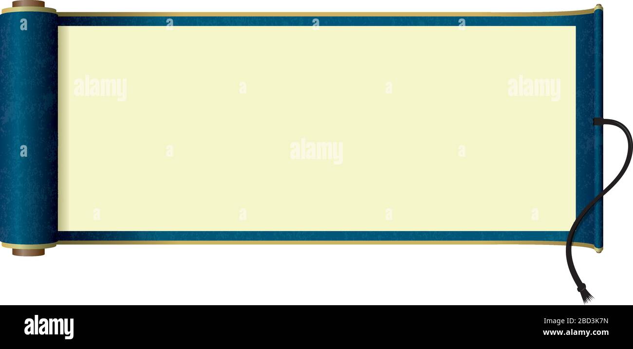 Japanese scroll paper illustration Stock Vector Image & Art - Alamy