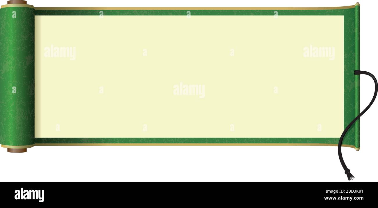 Japanese scroll paper illustration Stock Vector Image & Art - Alamy