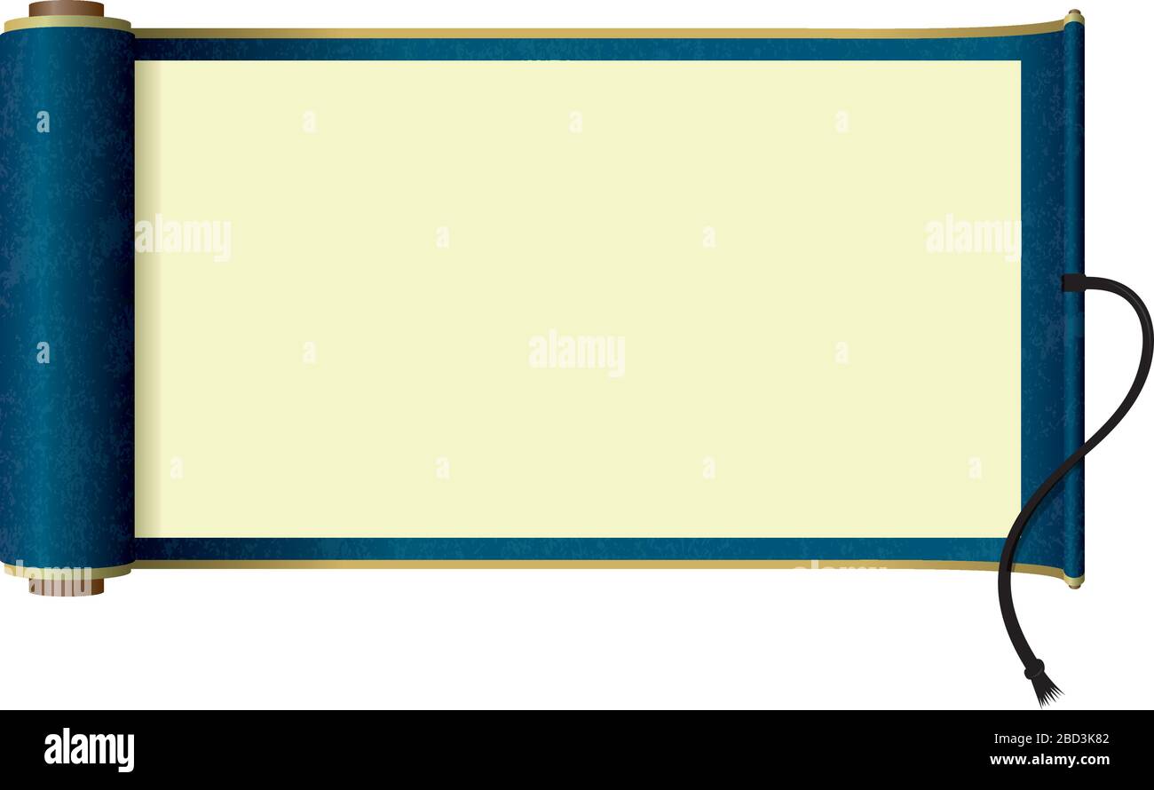 Japanese scroll paper illustration Stock Vector Image & Art - Alamy