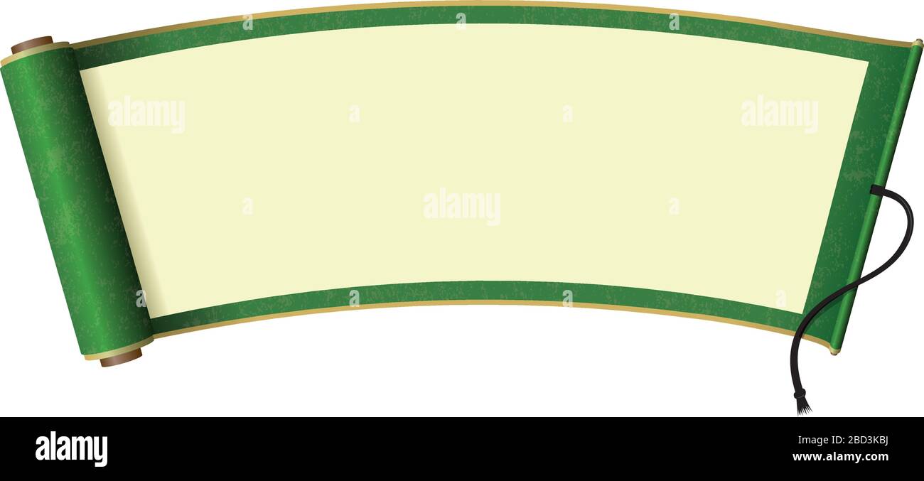 Japanese scroll paper illustration Stock Vector Image & Art - Alamy