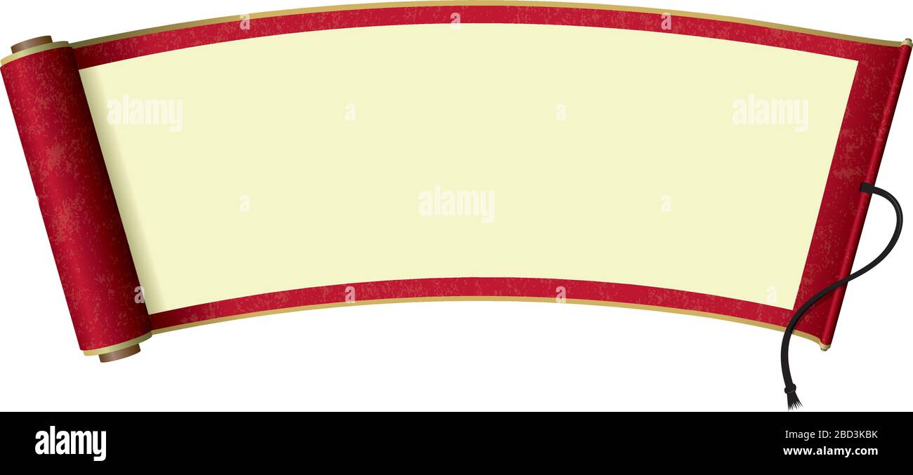 Japanese scroll paper illustration Stock Vector Image & Art - Alamy