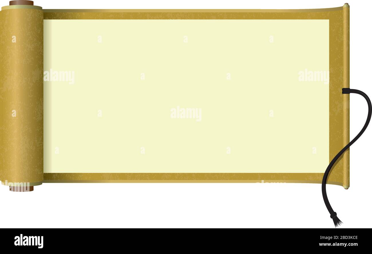 Japanese scroll paper illustration Stock Vector Image & Art - Alamy