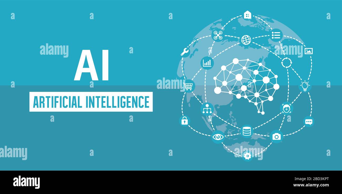 Artificial intelligence banner concept Stock Vector Images - Alamy