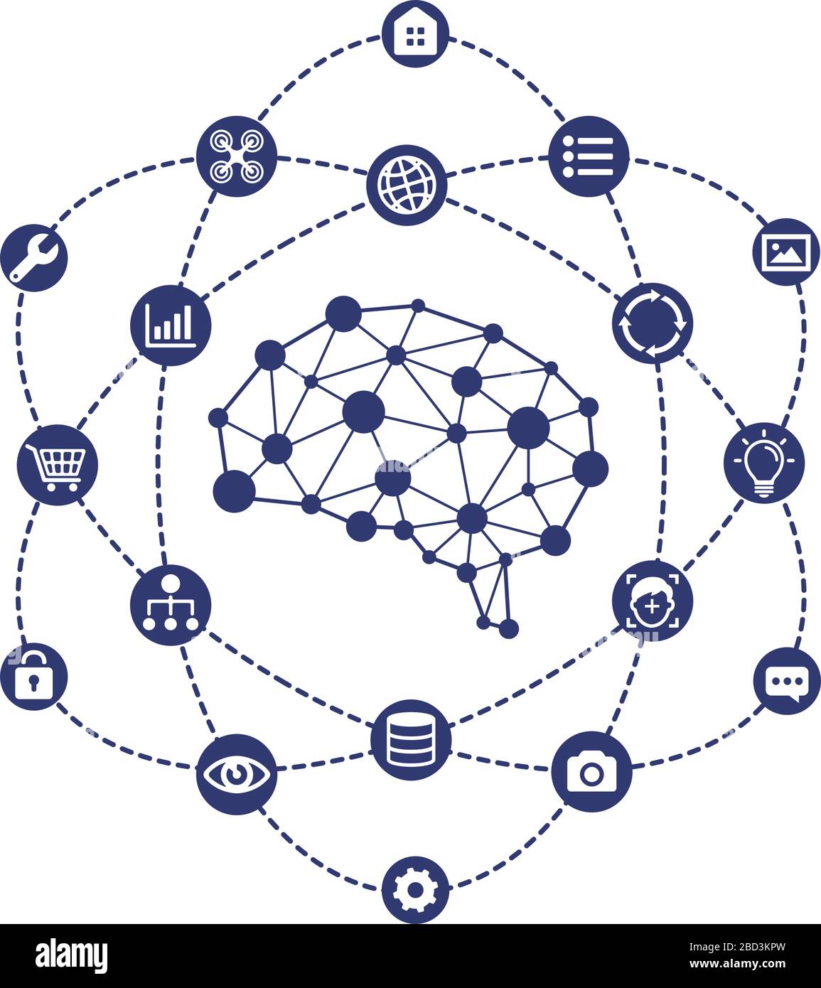 AI ( artificial intelligence ) image illustration Stock Vector Image ...