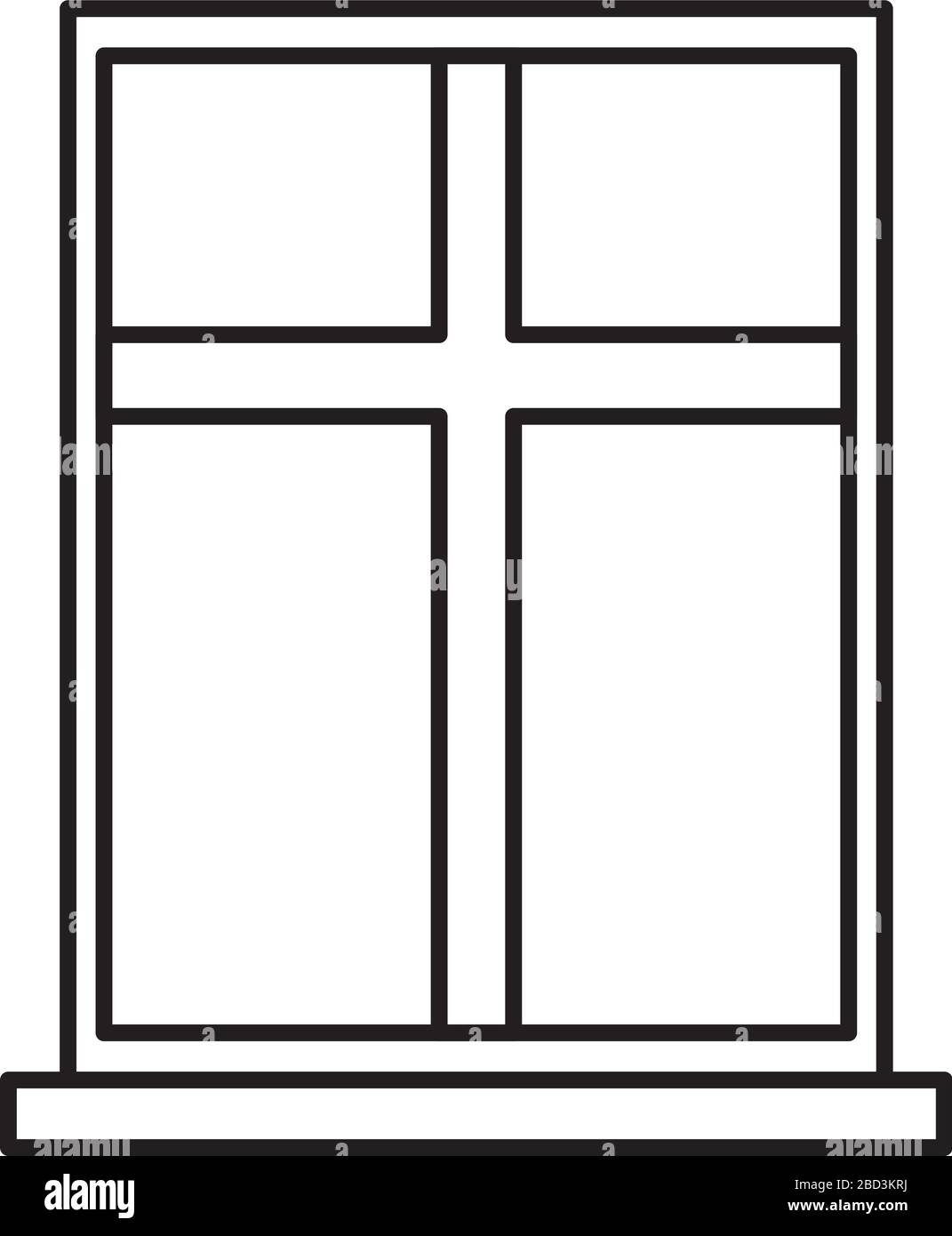 Detail view closed window Stock Vector Images - Alamy