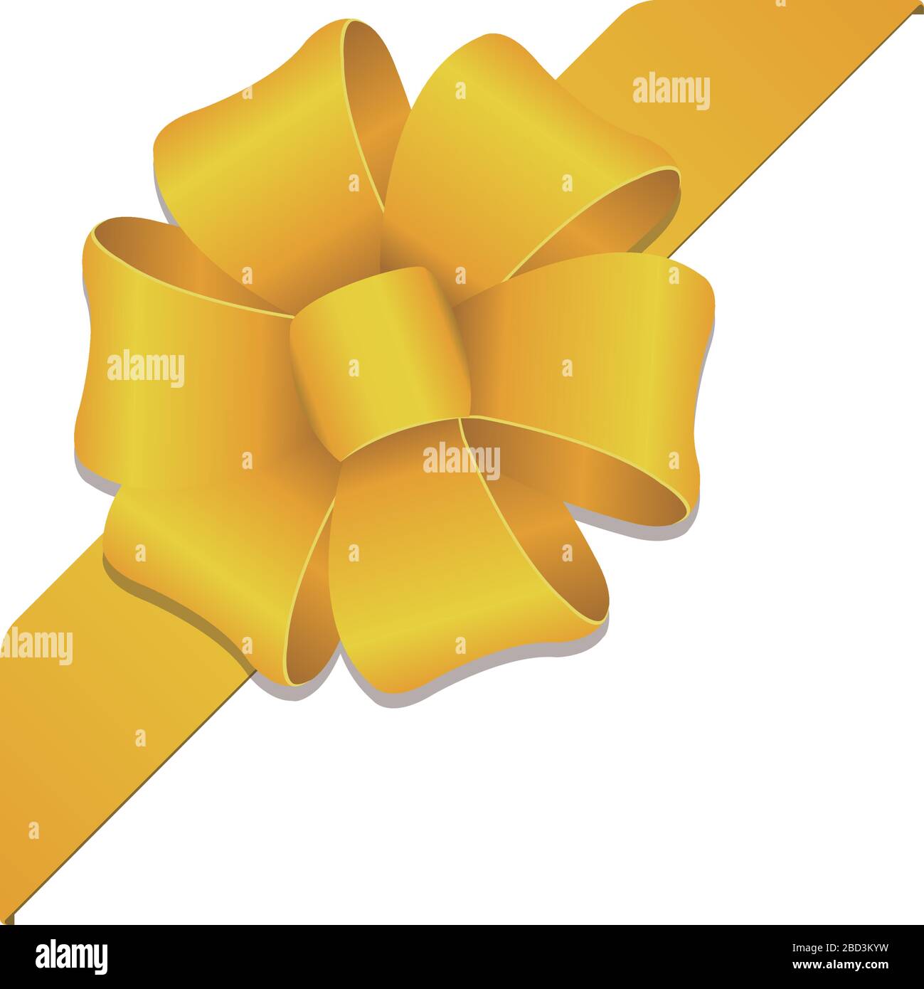 Flower loop hair bow illustration ( corner ribbon Stock Vector Image ...