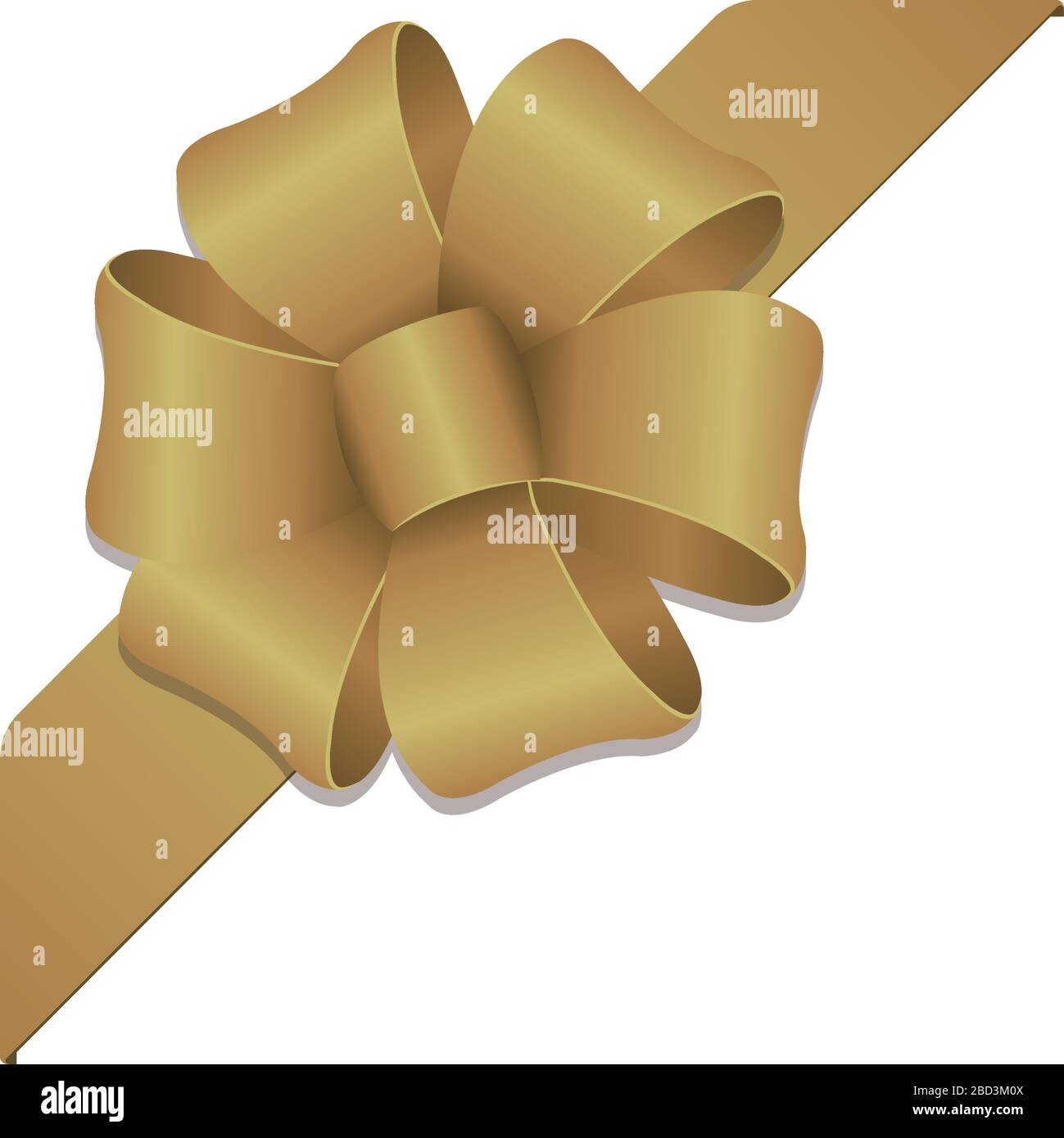 Flower loop hair bow illustration ( corner ribbon Stock Vector Image ...