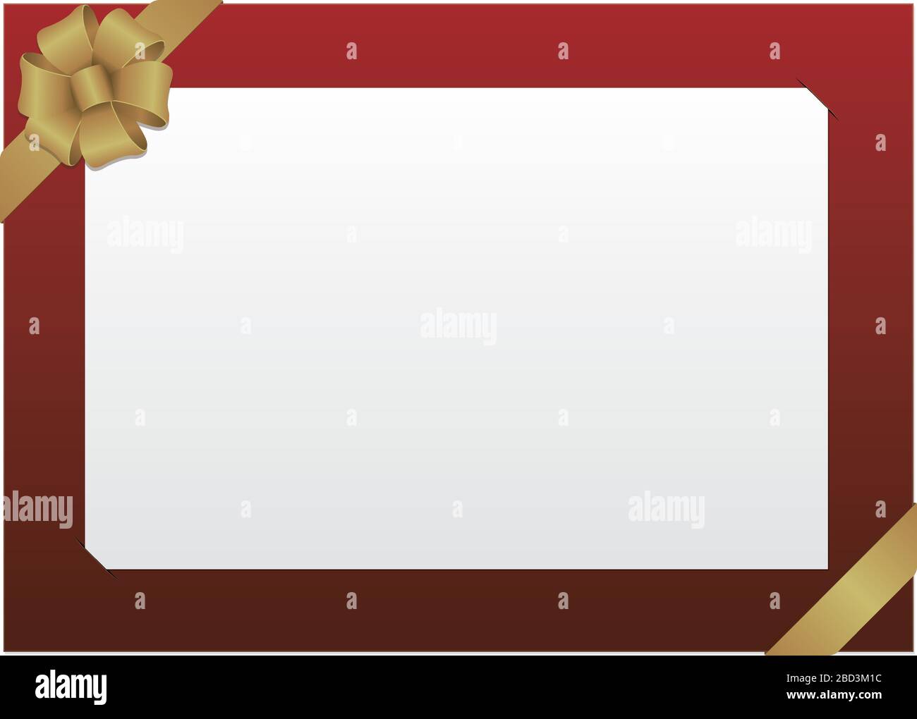 Gift card frame illustration ( corner ribbon Stock Vector Image & Art ...