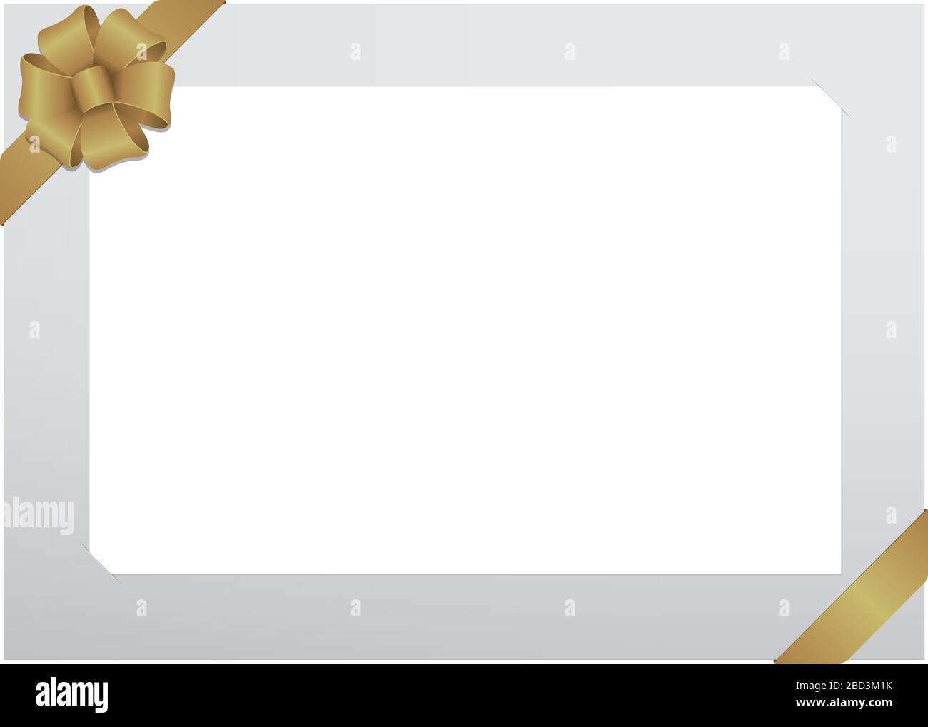 Gift card frame illustration ( corner ribbon Stock Vector Image & Art ...