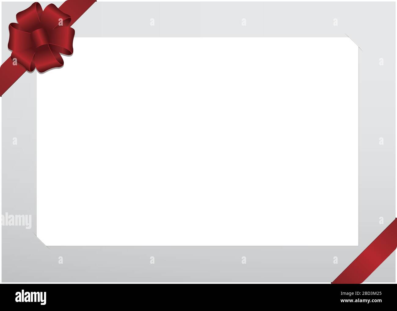 Gift card frame illustration ( corner ribbon Stock Vector Image & Art ...