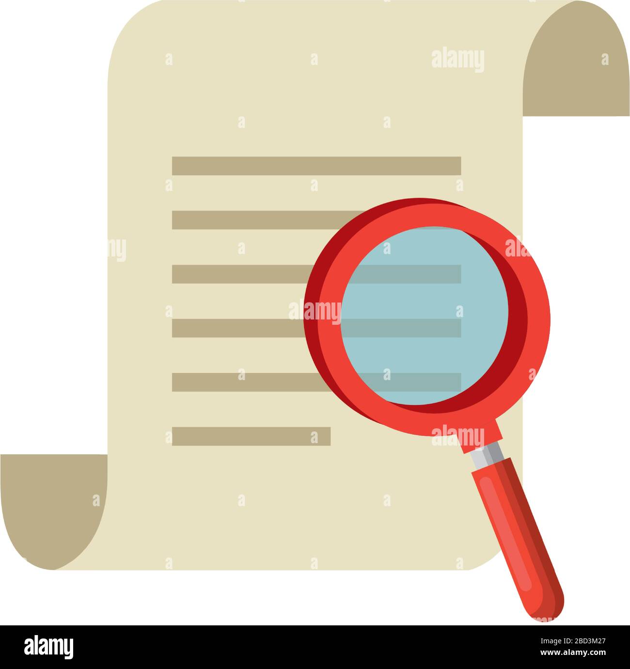 Isolated data document and lupe vector design Stock Vector Image & Art ...