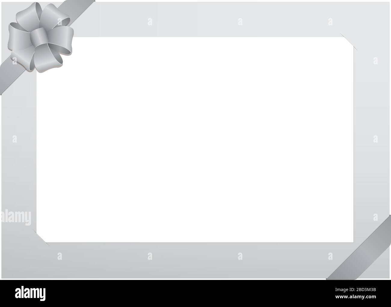 Gift card frame illustration ( corner ribbon Stock Vector Image & Art ...