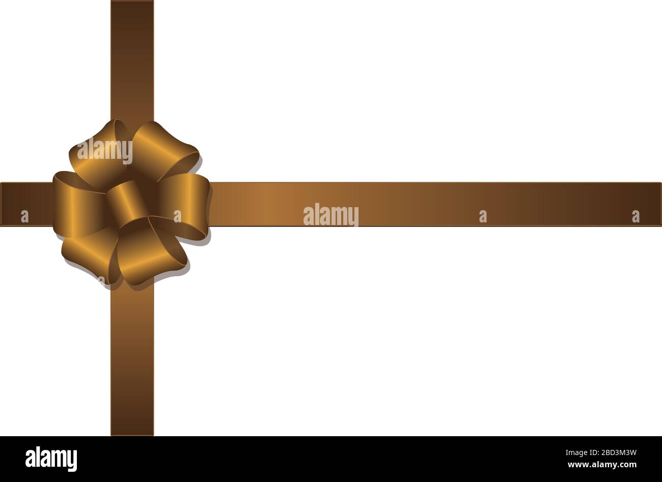 Crossed ribbons and flower loop hair bow Stock Vector Image & Art - Alamy