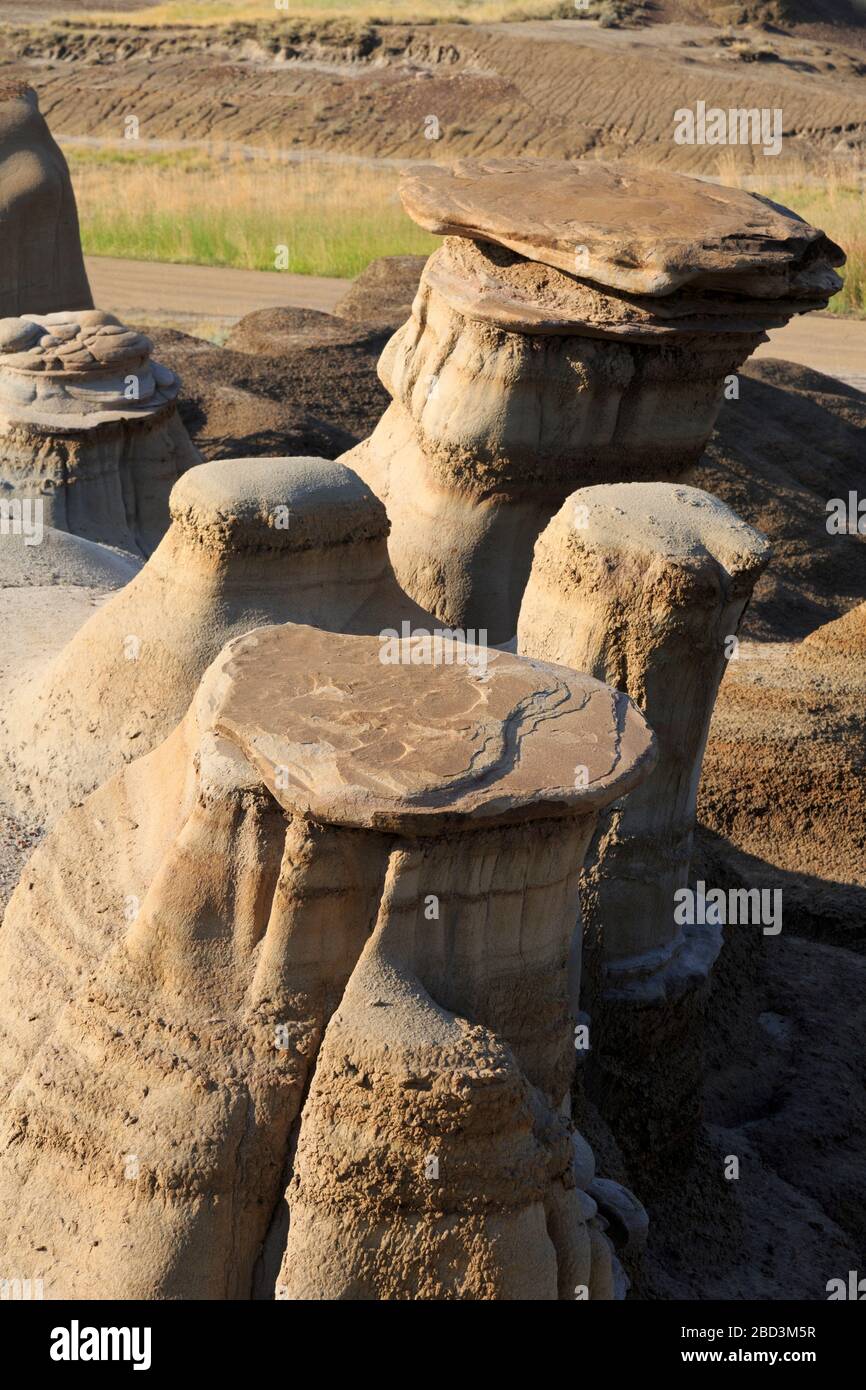 Hoodoo Rock Formations, Drumheller, Alberta, Canada Stock Photo - Alamy