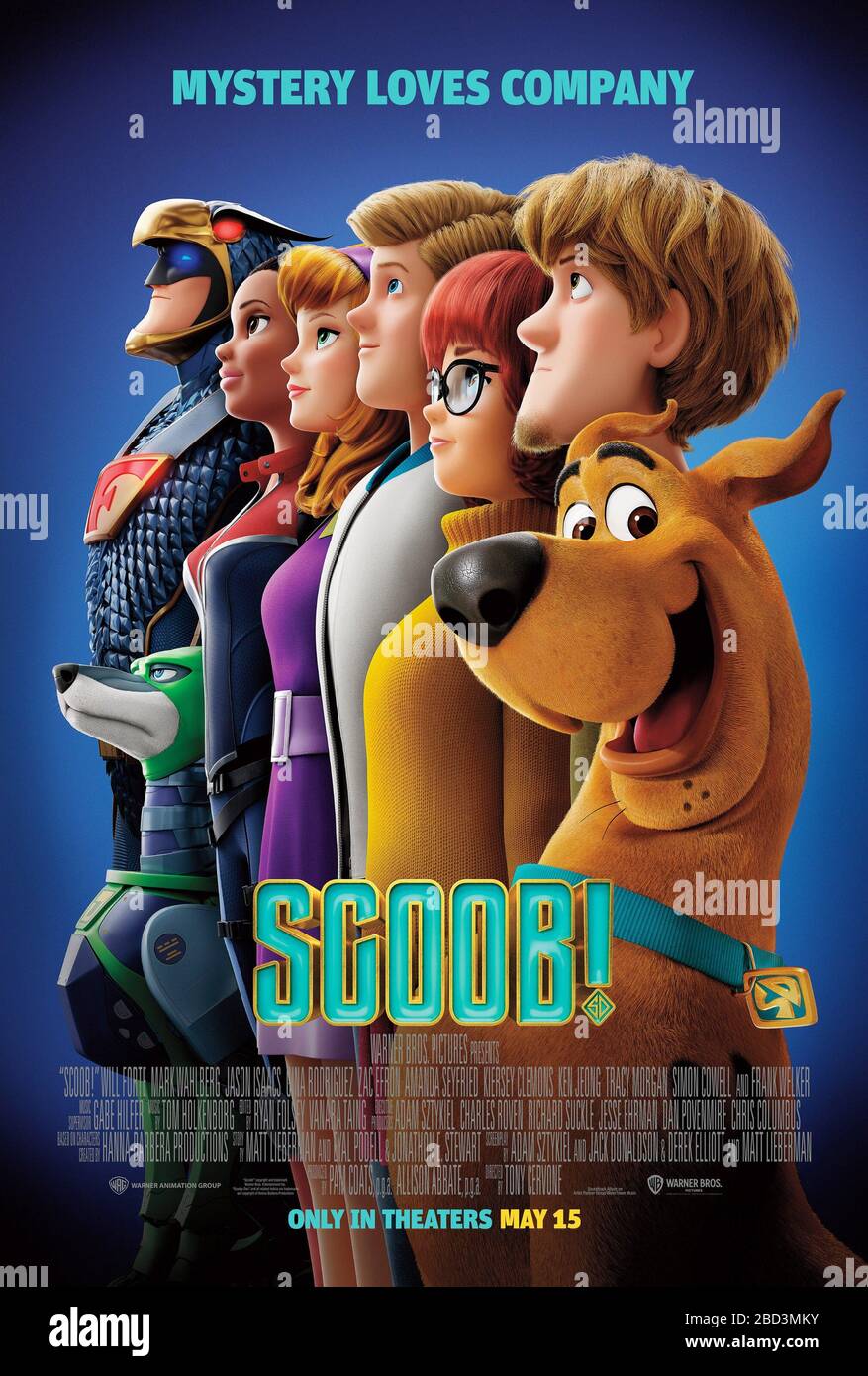 SCOOB!, US poster, from left: Blue Falcon (voice: Mark Wahlberg ...