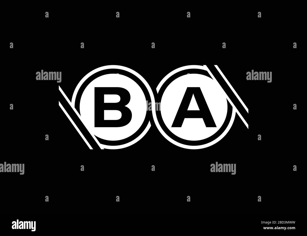 B A Initial Letter Logo design vector template, Graphic Alphabet Symbol ...
