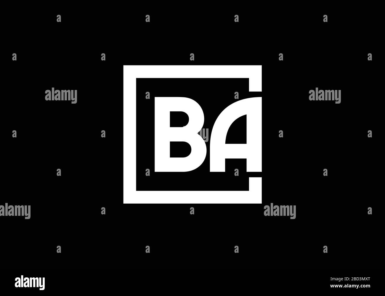 Ba initial logo hi-res stock photography and images - Alamy