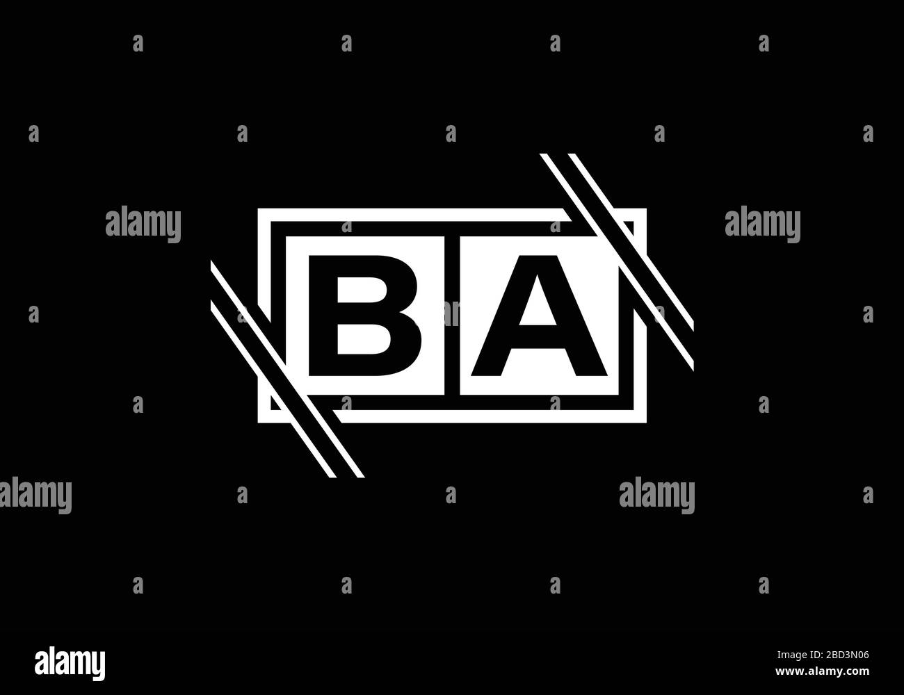 B A Initial Letter Logo design vector template, Graphic Alphabet Symbol ...
