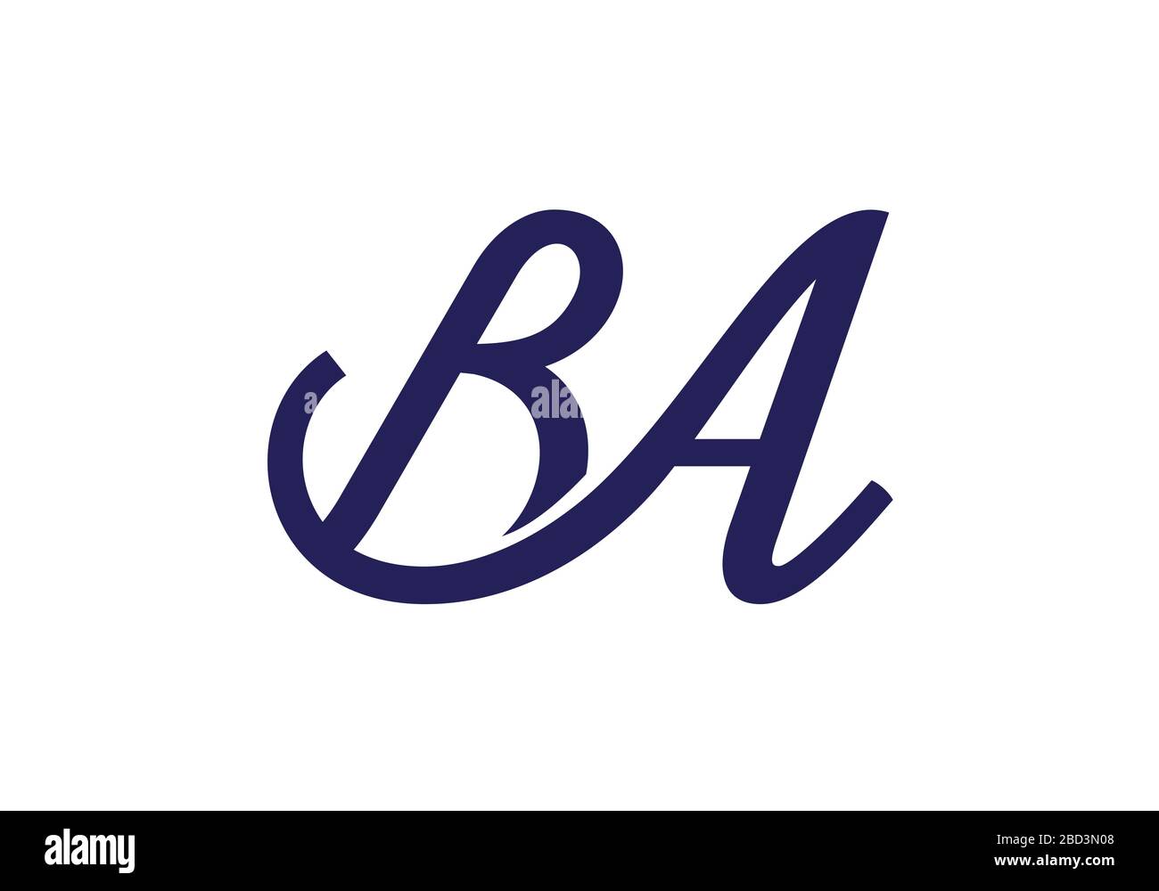 B A Initial Letter Logo design vector template, Graphic Alphabet Symbol ...