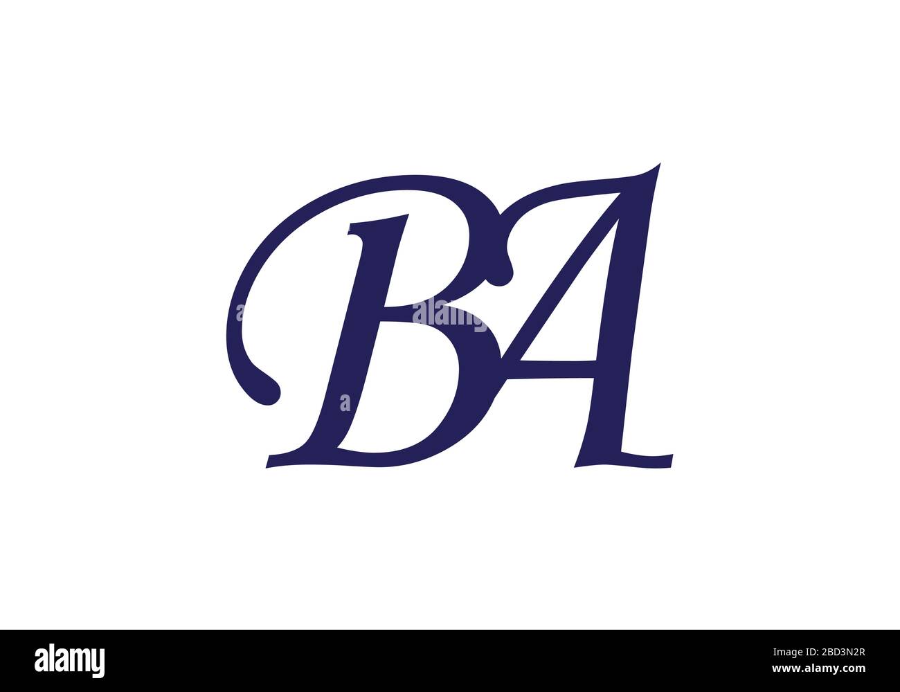B A Initial Letter Logo design vector template, Graphic Alphabet Symbol ...