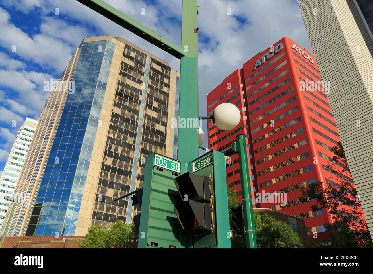 Skyscrapers on Jasper Avenue, Edmonton, Alberta, Canada Stock Photo - Alamy