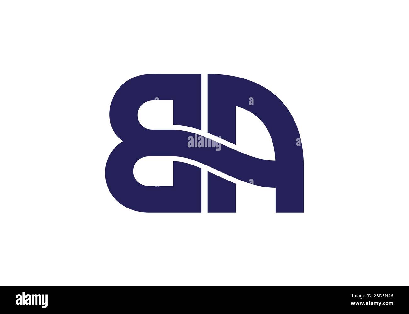 B A Initial Letter Logo design vector template, Graphic Alphabet Symbol ...