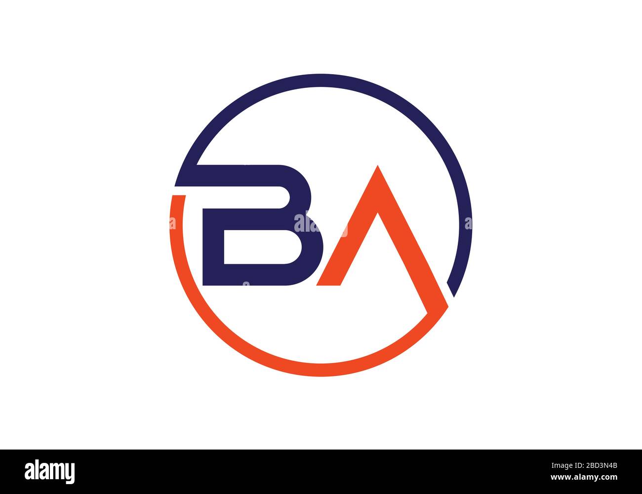 B A Initial Letter Logo design vector template, Graphic Alphabet Symbol ...