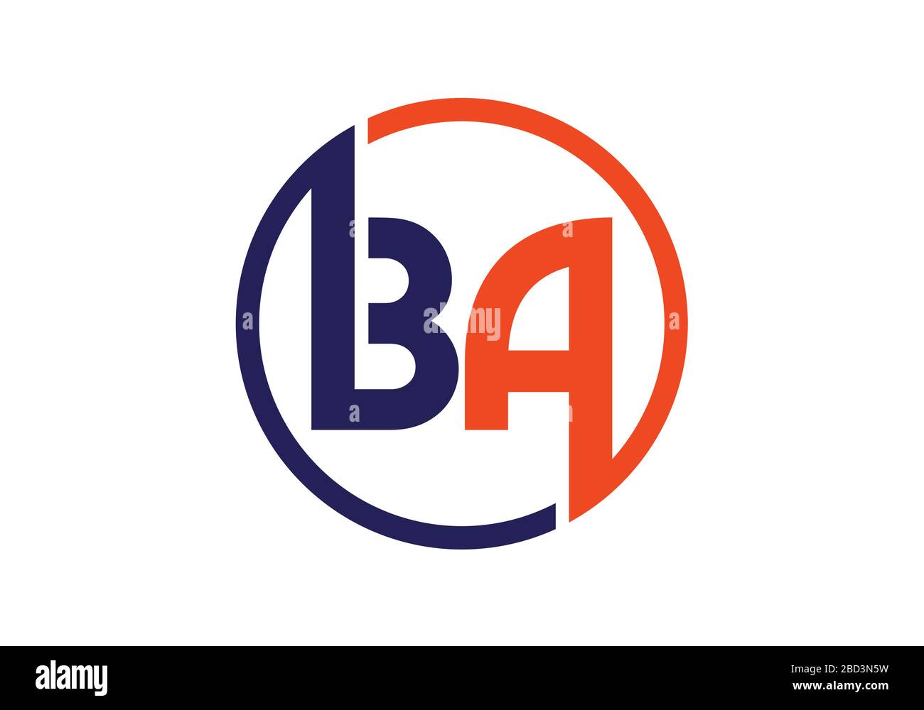 B A Initial Letter Logo design vector template, Graphic Alphabet Symbol ...