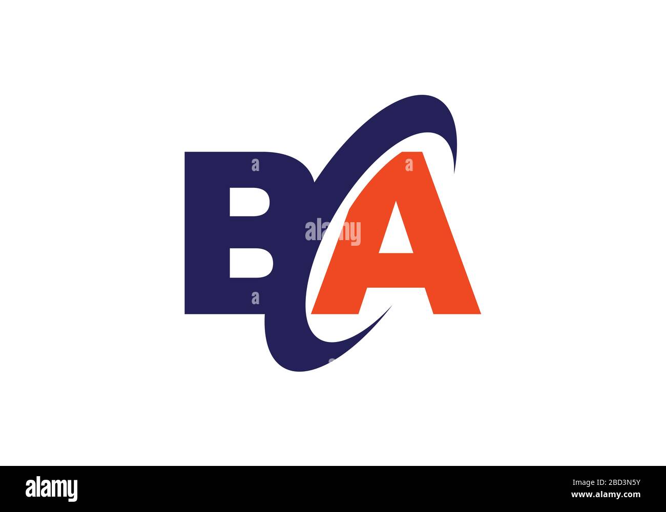 B A Initial Letter Logo design vector template, Graphic Alphabet Symbol ...