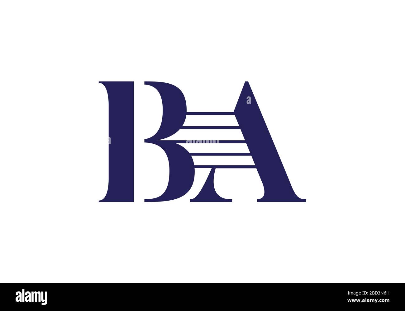 B A Initial Letter Logo design vector template, Graphic Alphabet Symbol ...