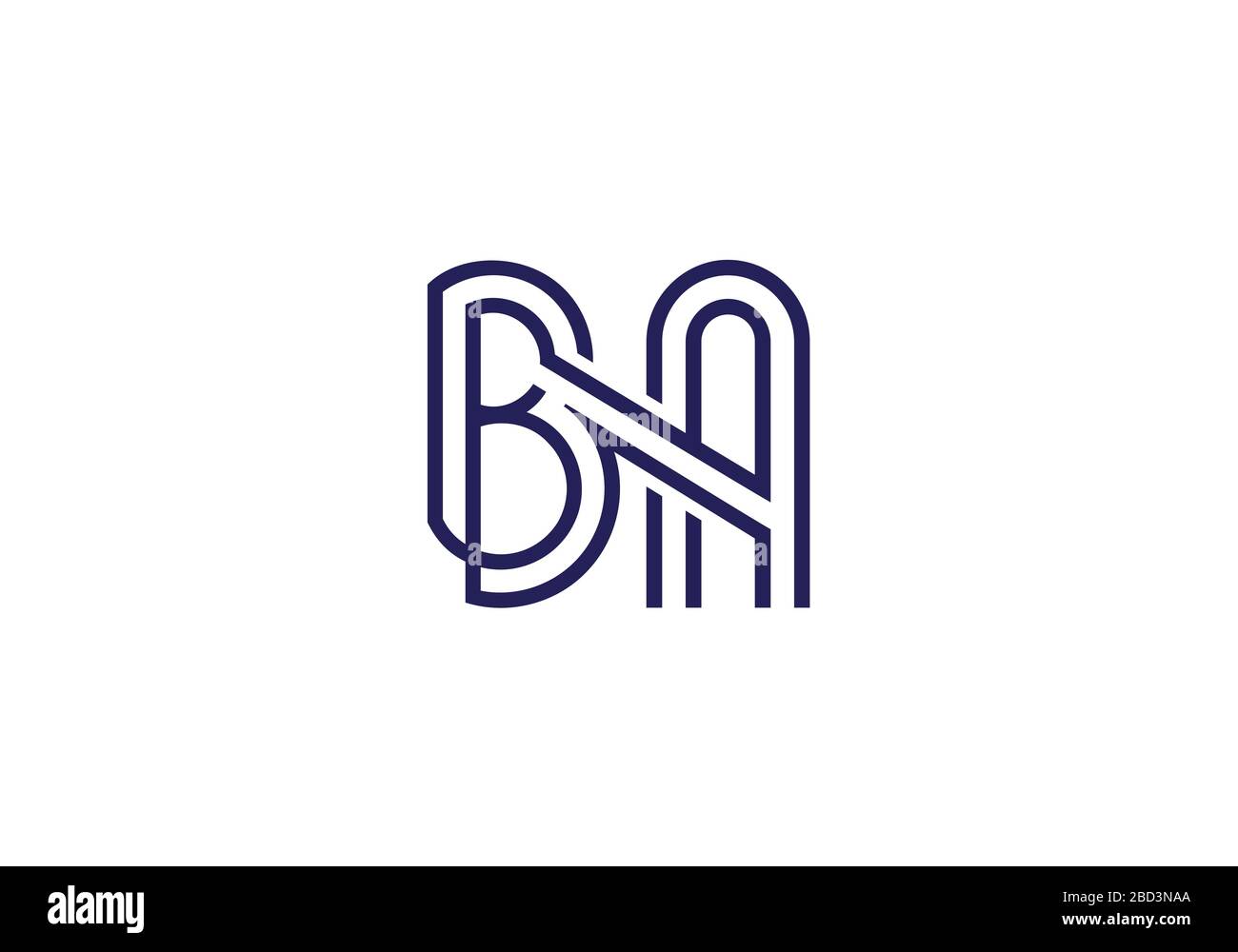 B A Initial Letter Logo design vector template, Graphic Alphabet Symbol ...