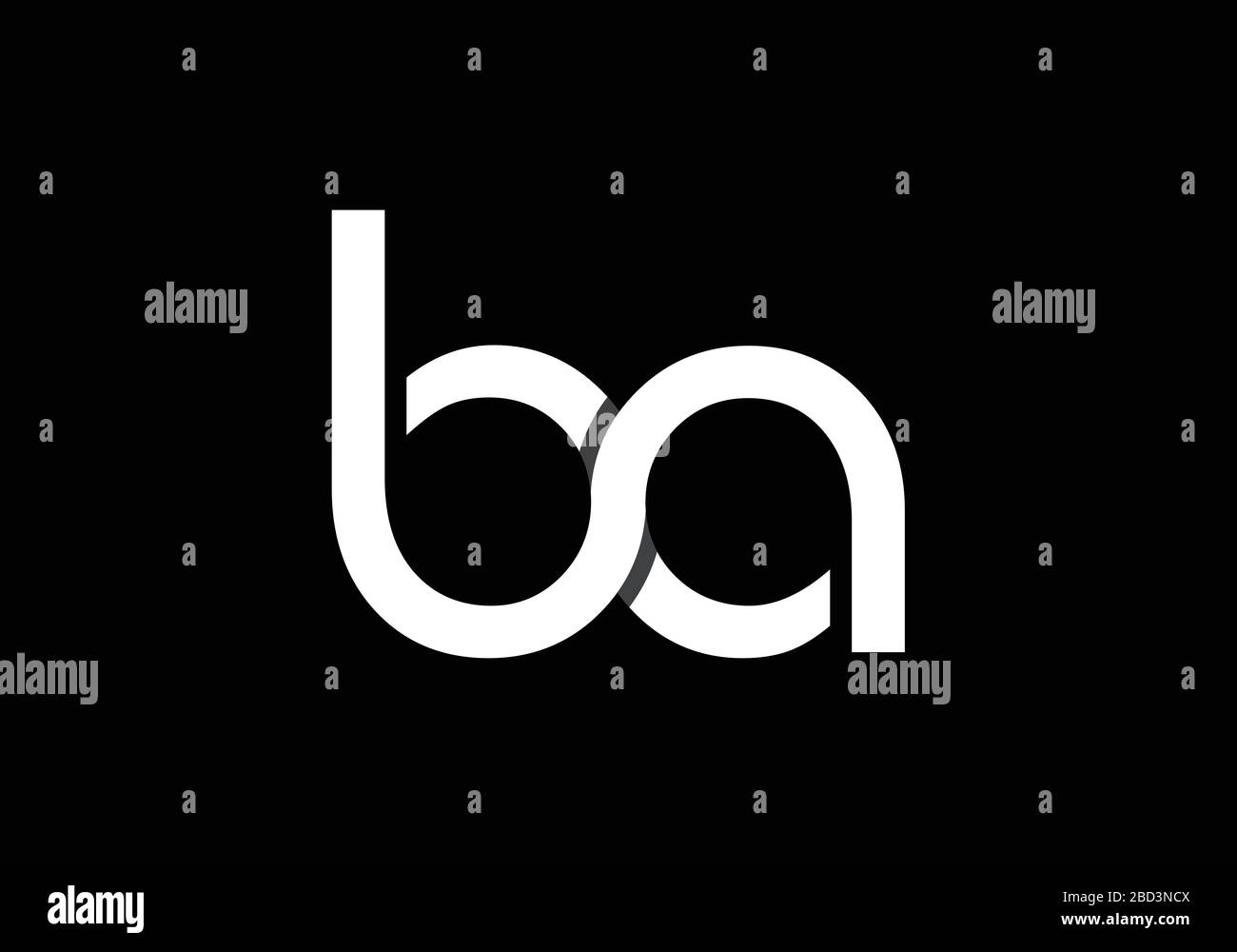 B A Initial Letter Logo design vector template, Graphic Alphabet Symbol ...