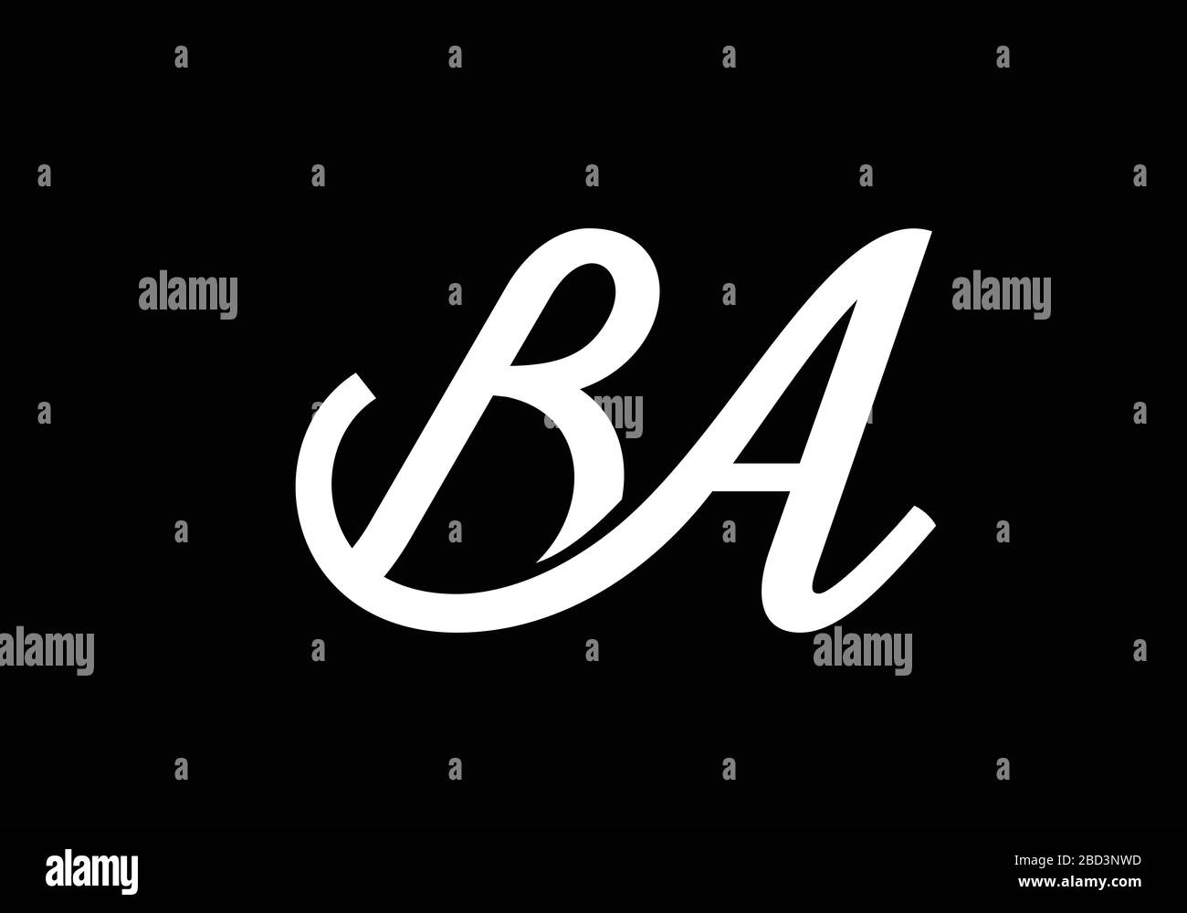 B A Initial Letter Logo design vector template, Graphic Alphabet Symbol ...