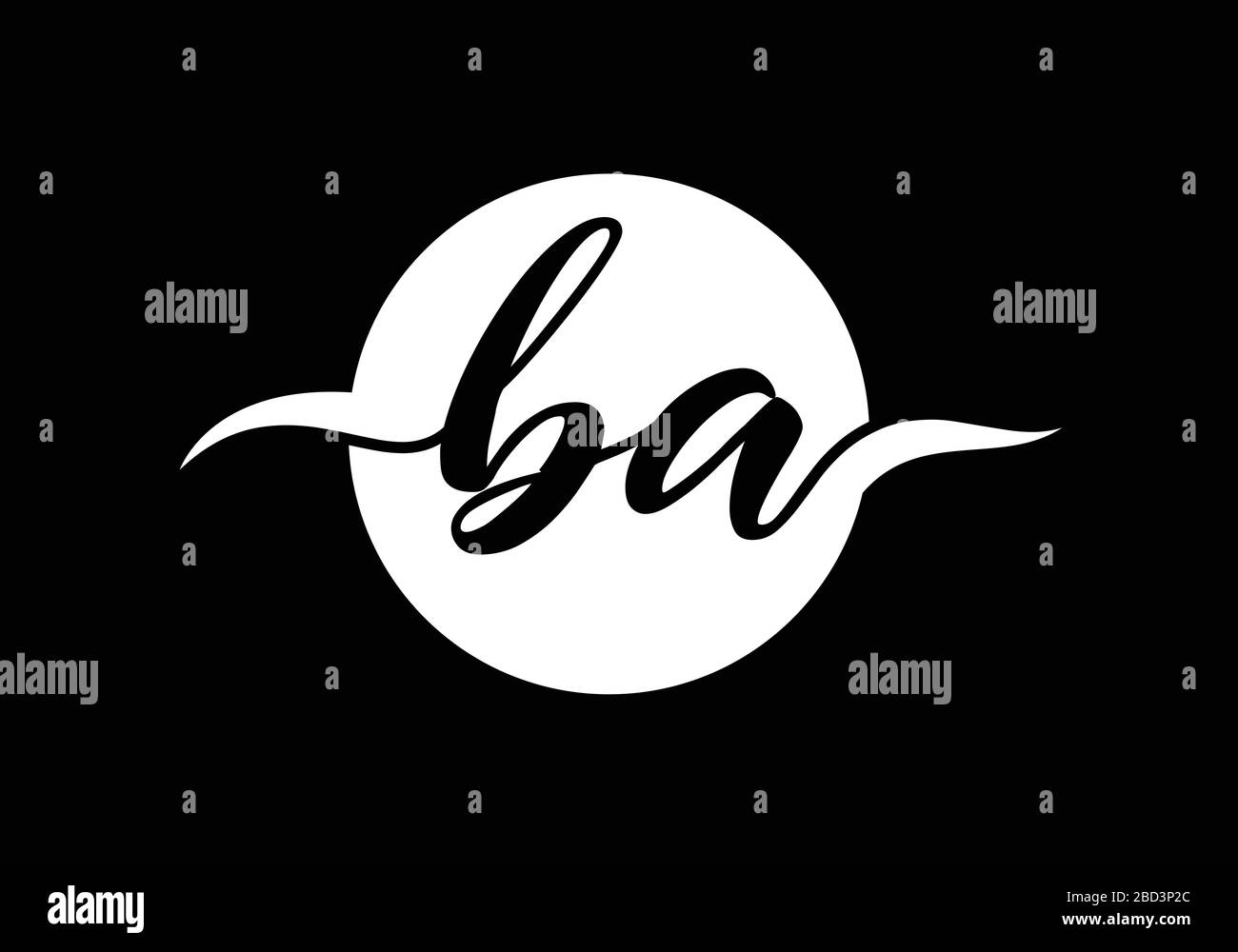 B A Initial Letter Logo design vector template, Graphic Alphabet Symbol ...
