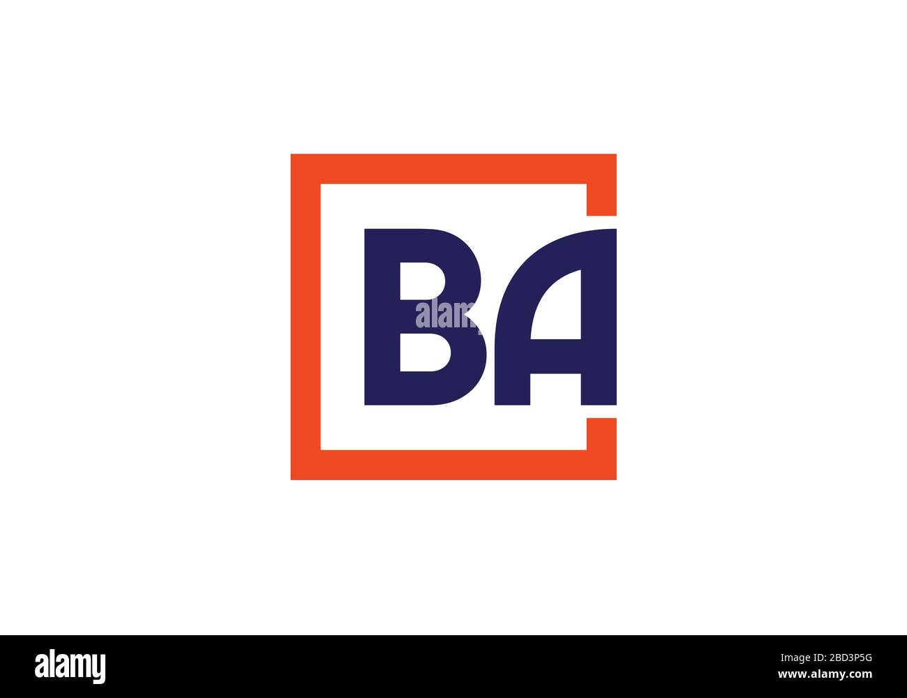 B A Initial Letter Logo design vector template, Graphic Alphabet Symbol ...