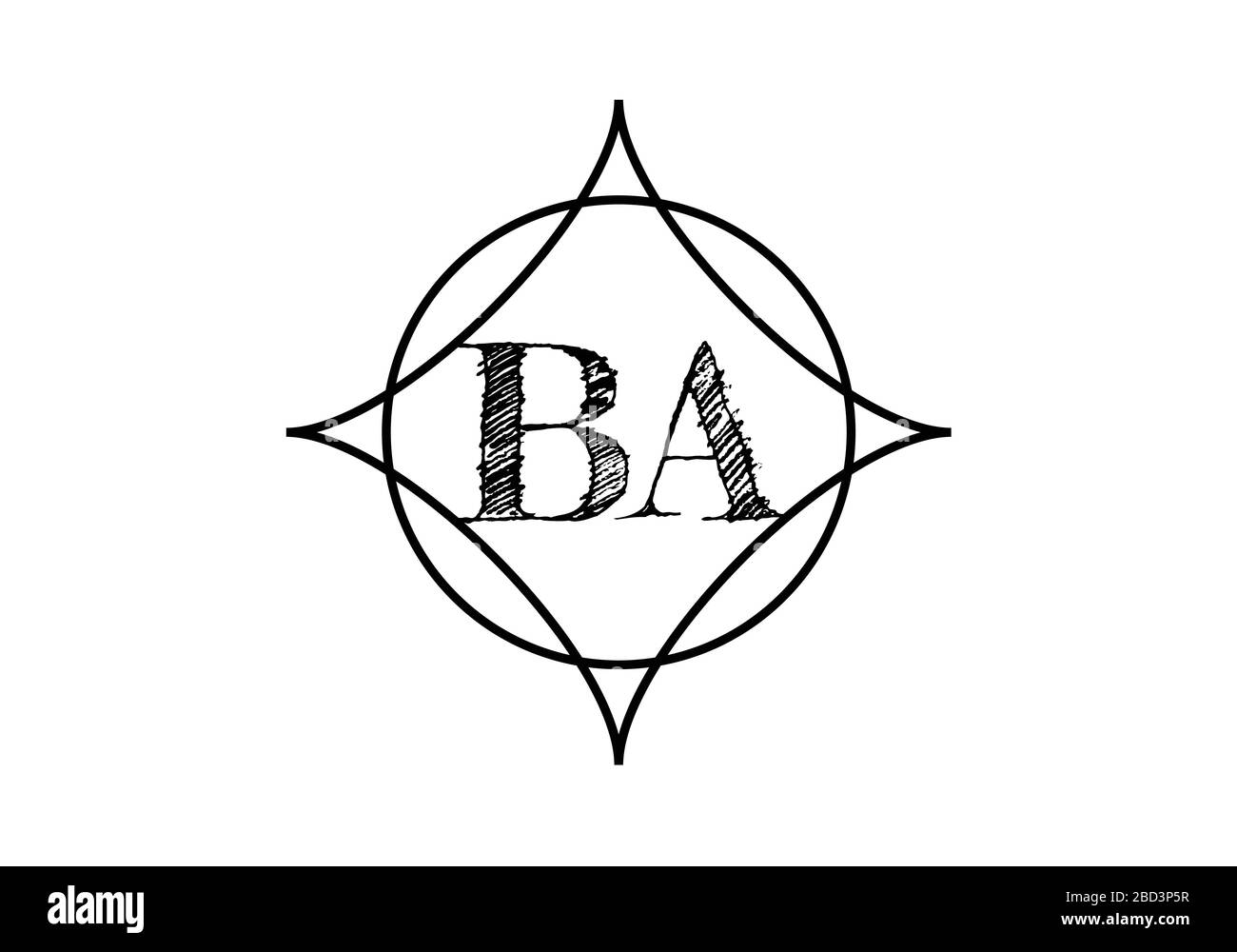 B A Initial Letter Logo design vector template, Graphic Alphabet Symbol ...