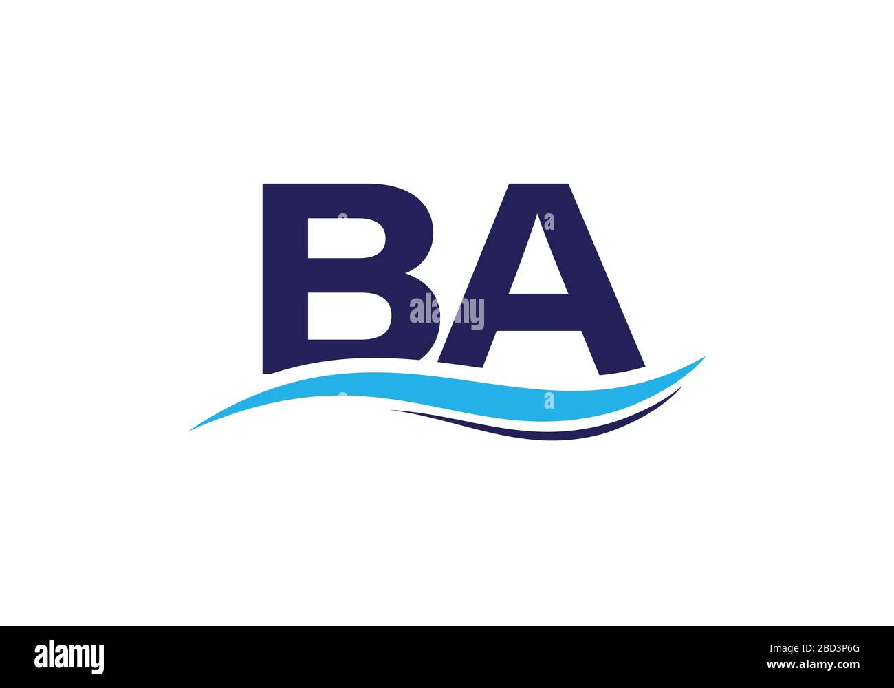 B A Initial Letter Logo design vector template, Graphic Alphabet Symbol ...