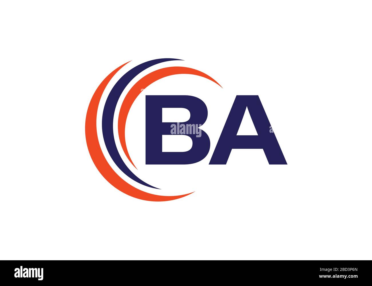 B A Initial Letter Logo design vector template, Graphic Alphabet Symbol ...