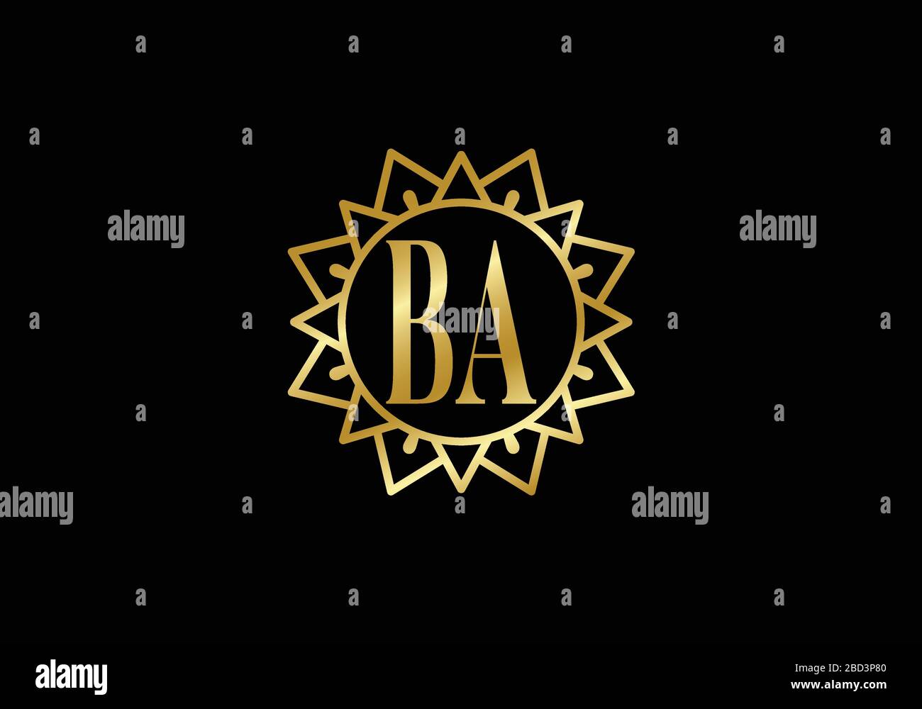 B A Initial Letter Logo design vector template, Graphic Alphabet Symbol ...