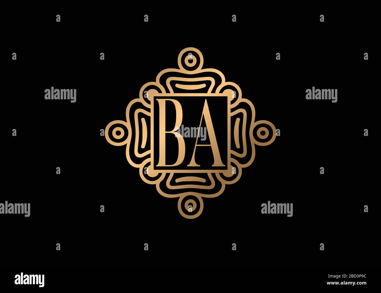 B A Initial Letter Logo design vector template, Graphic Alphabet Symbol ...